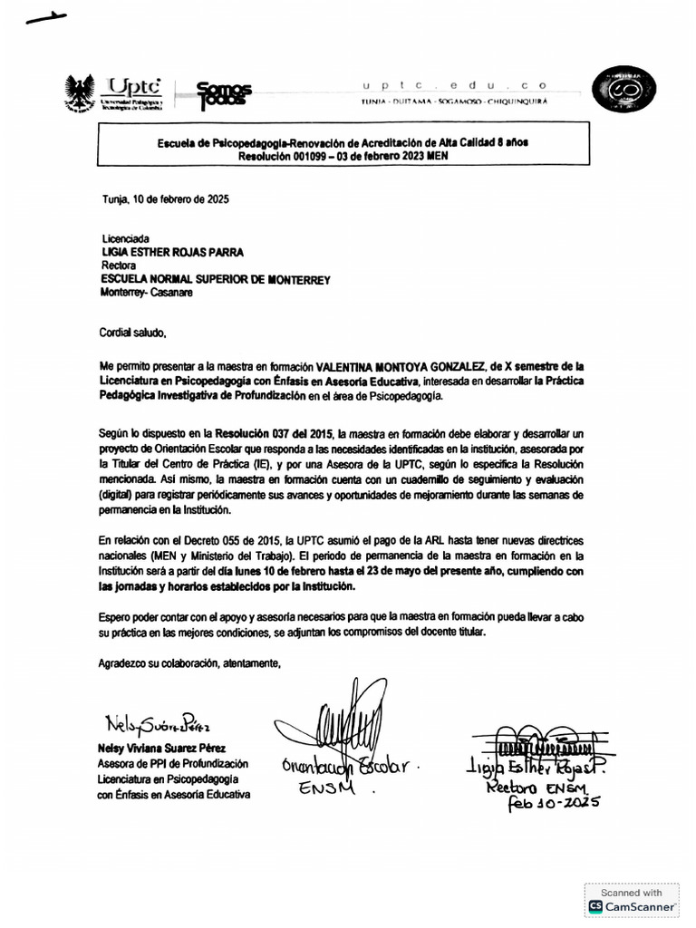 Carta de Recibido - Valentina | PDF