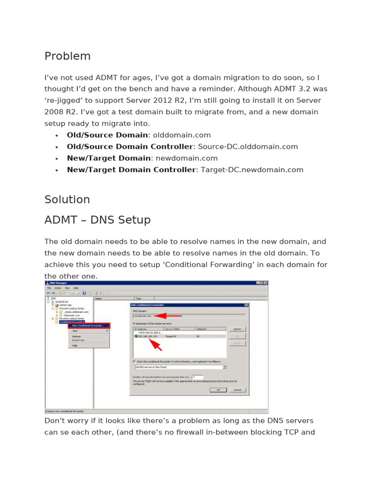 ADMT (Active Directory Migration Tool) Domain Migration) | PDF | Group Policy | Computing