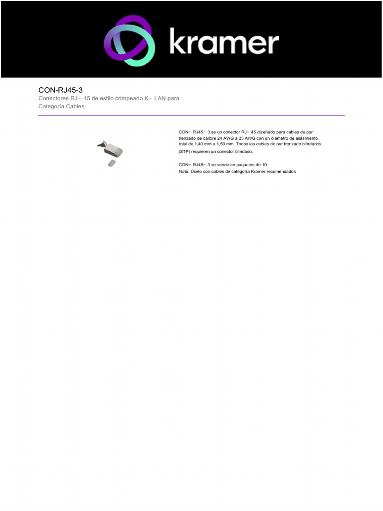 CON-RJ45-3 Datasheet | PDF