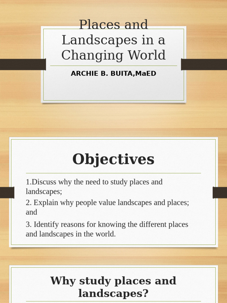 Understanding Places and Landscapes | PDF | Geography | Landscape