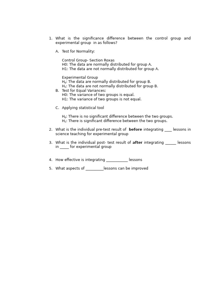 action research questions | PDF