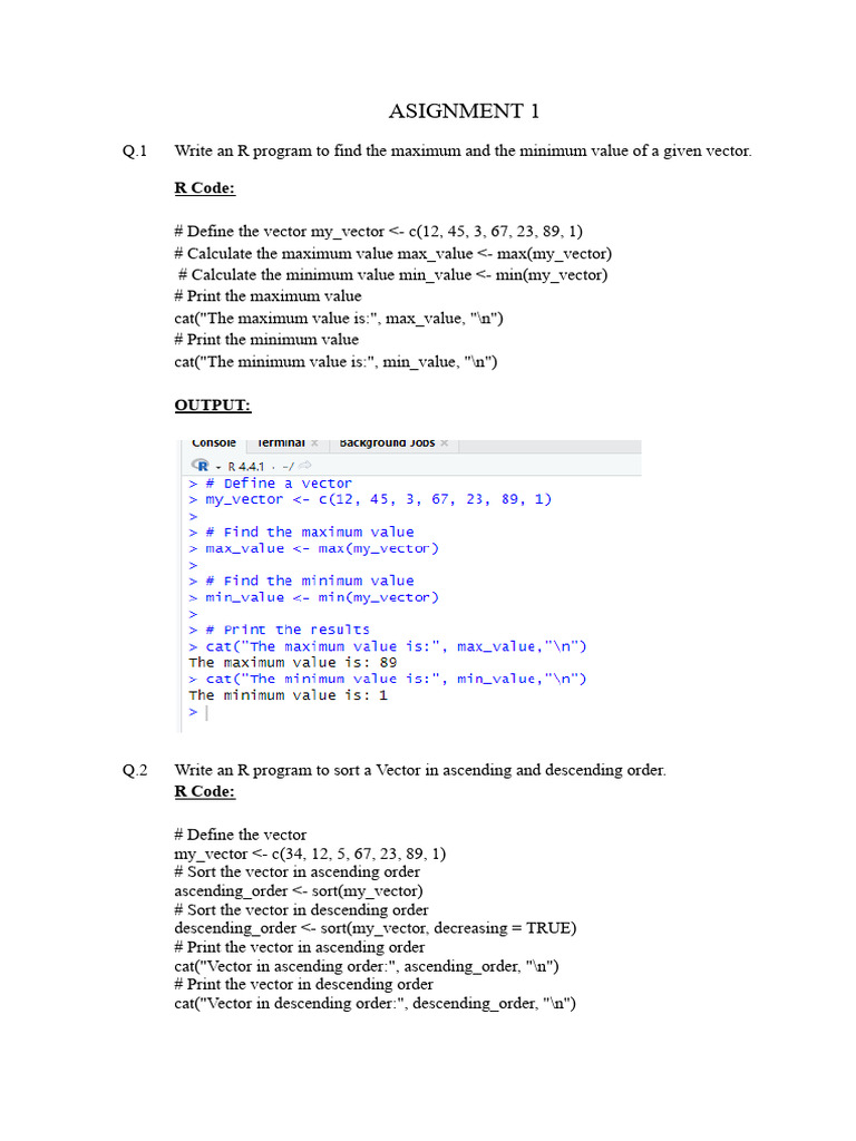 Big Data Lab R Code with output.docx | PDF | Algorithms