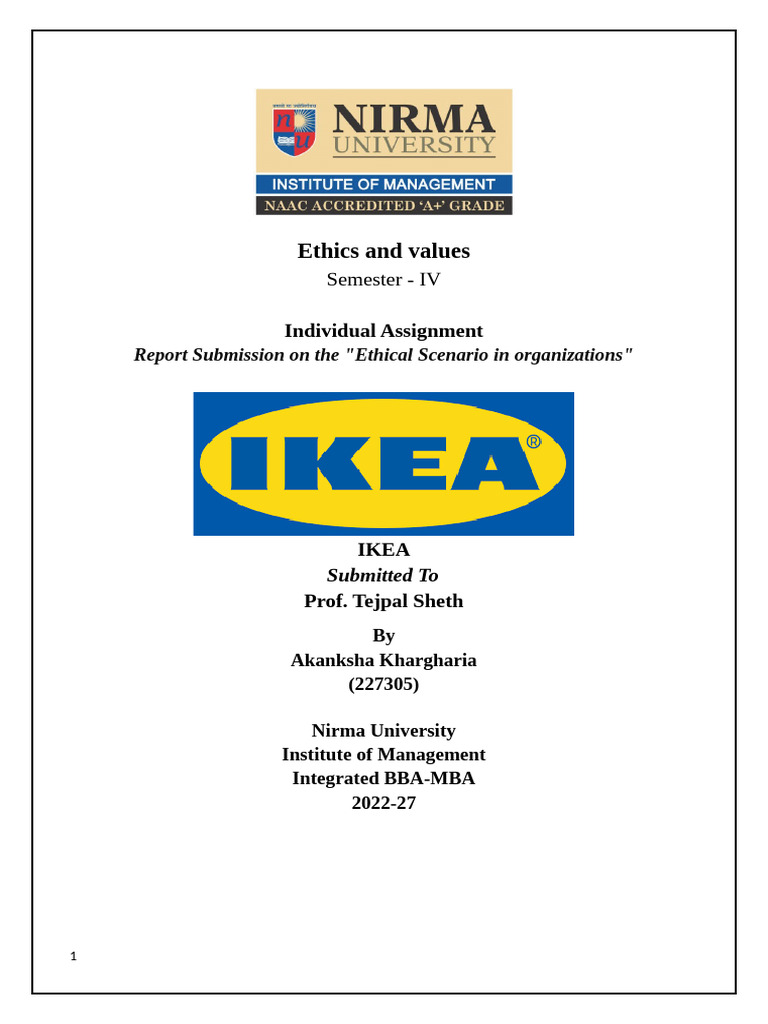 Ethical Practices at IKEA: A Case Study | PDF | Corporate Social ...