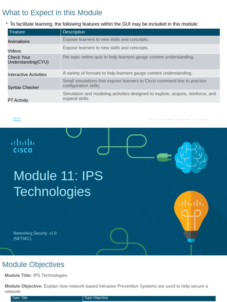 Network Security v1.0 - Module 11 | PDF | Computer Network | Network Switch