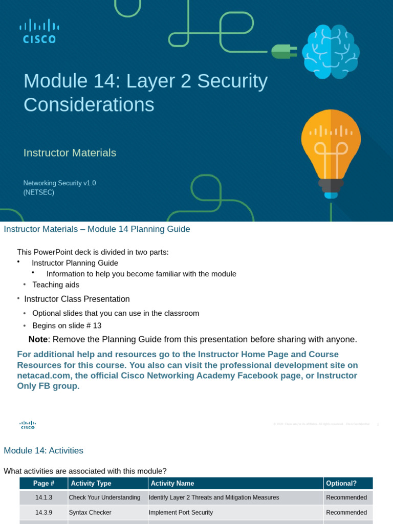 Network Security v1.0 - Module 14 | PDF | Internet | Computer Network