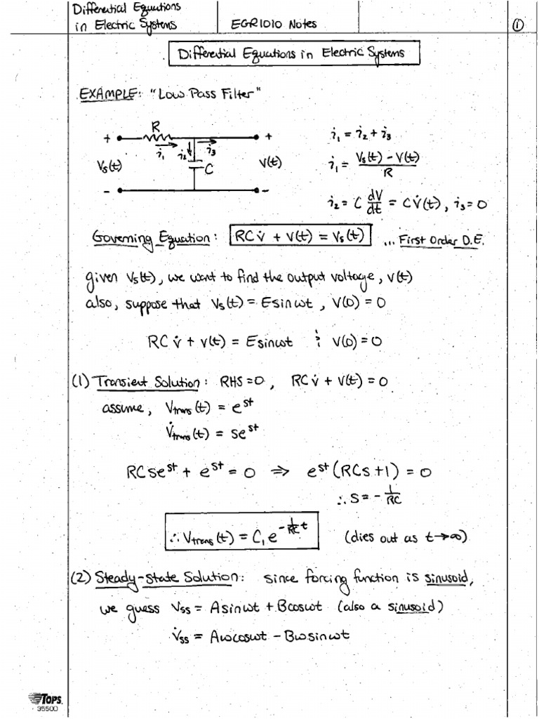 18 Differential Equations in Electric Systems 0 | PDF