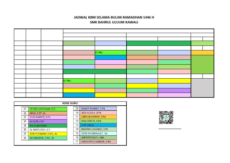 Jadwal KBM Ramadhan | PDF