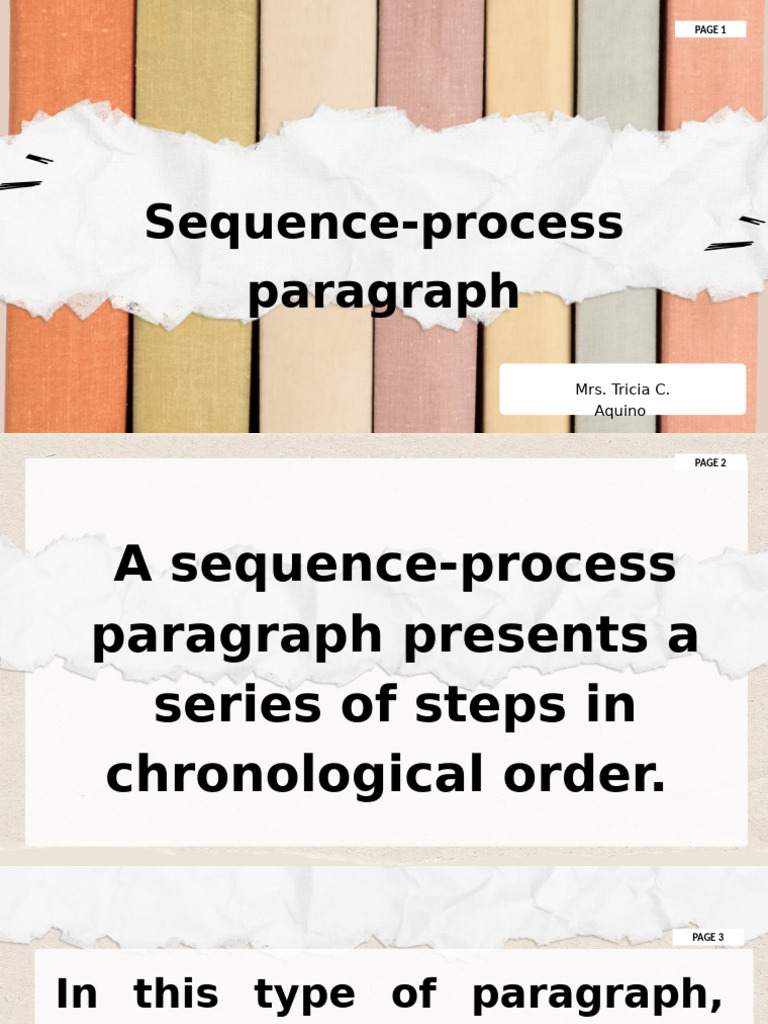 Sequence-Process Paragraph Guide | PDF