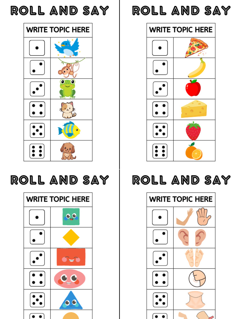 ROLL AND SAY 5 Años | PDF