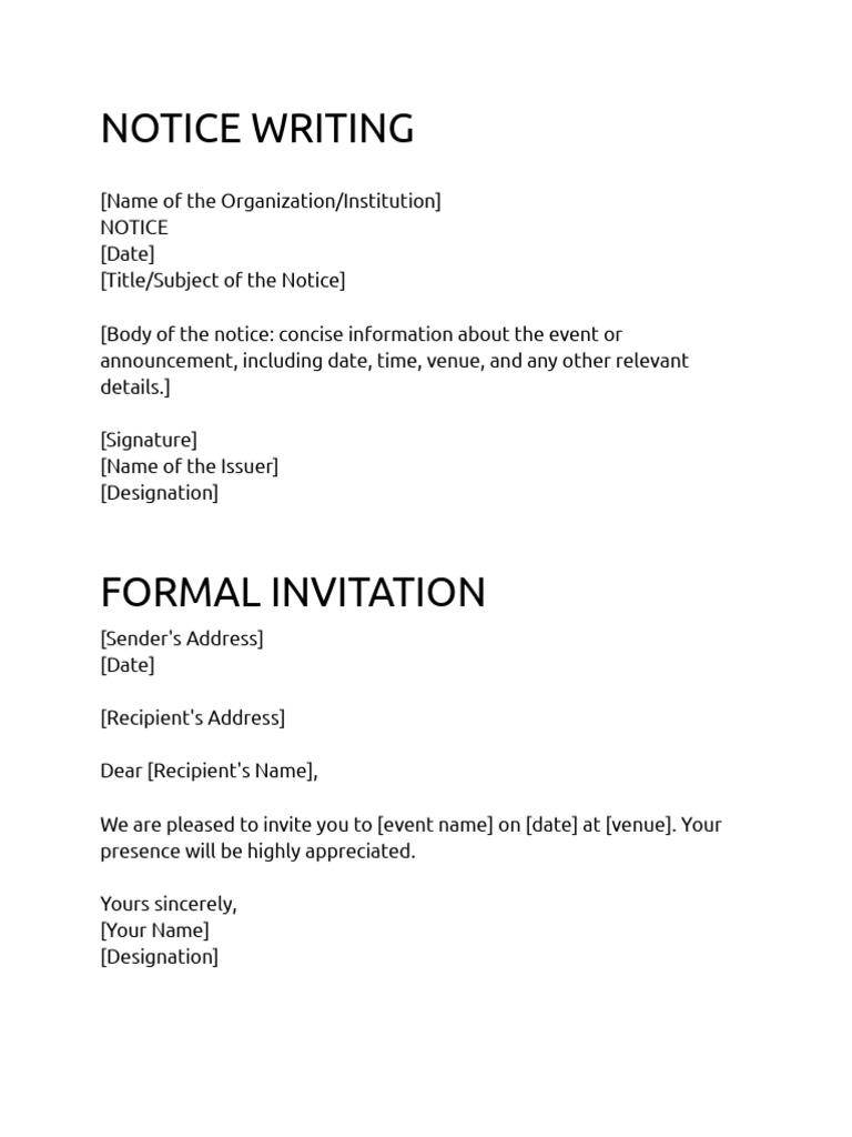 Class 12 English Writing Formats Guide | PDF