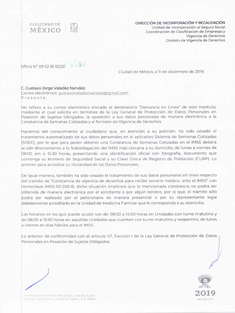 Oficio Gubernamental | PDF