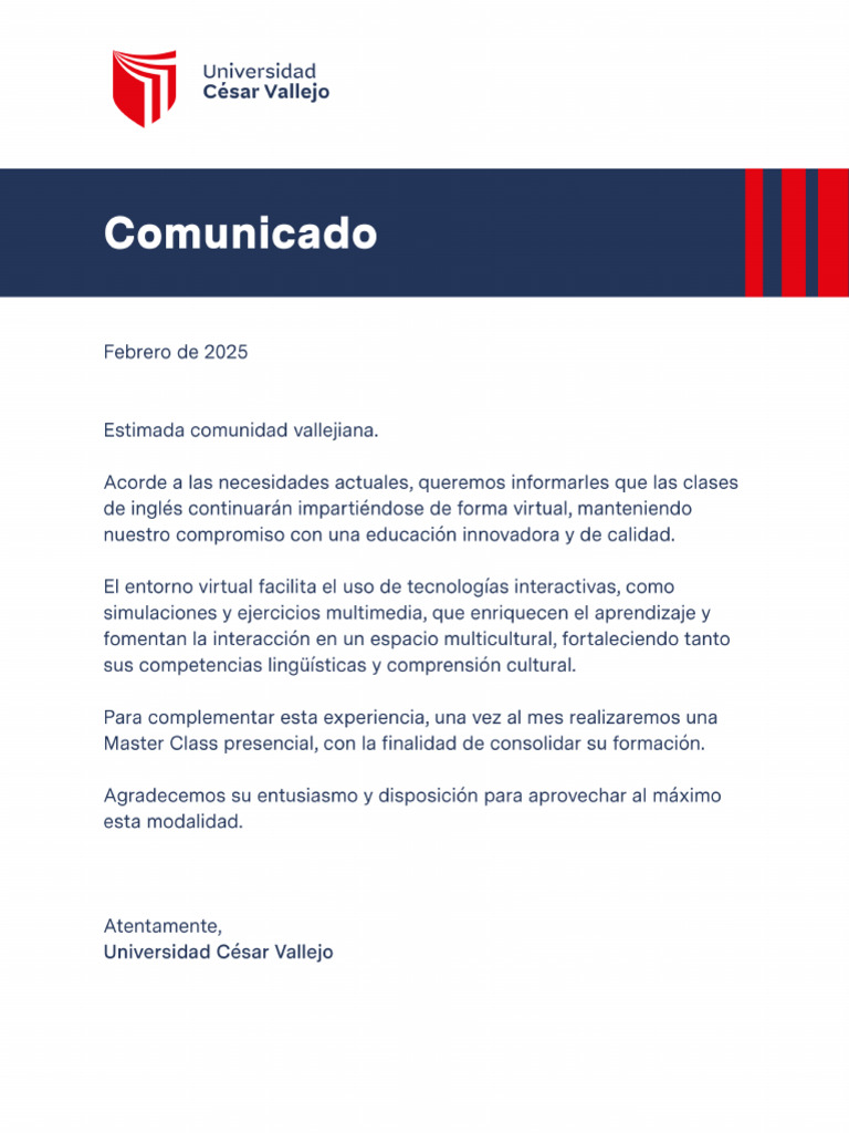 Comunicado Ingles-04 | PDF