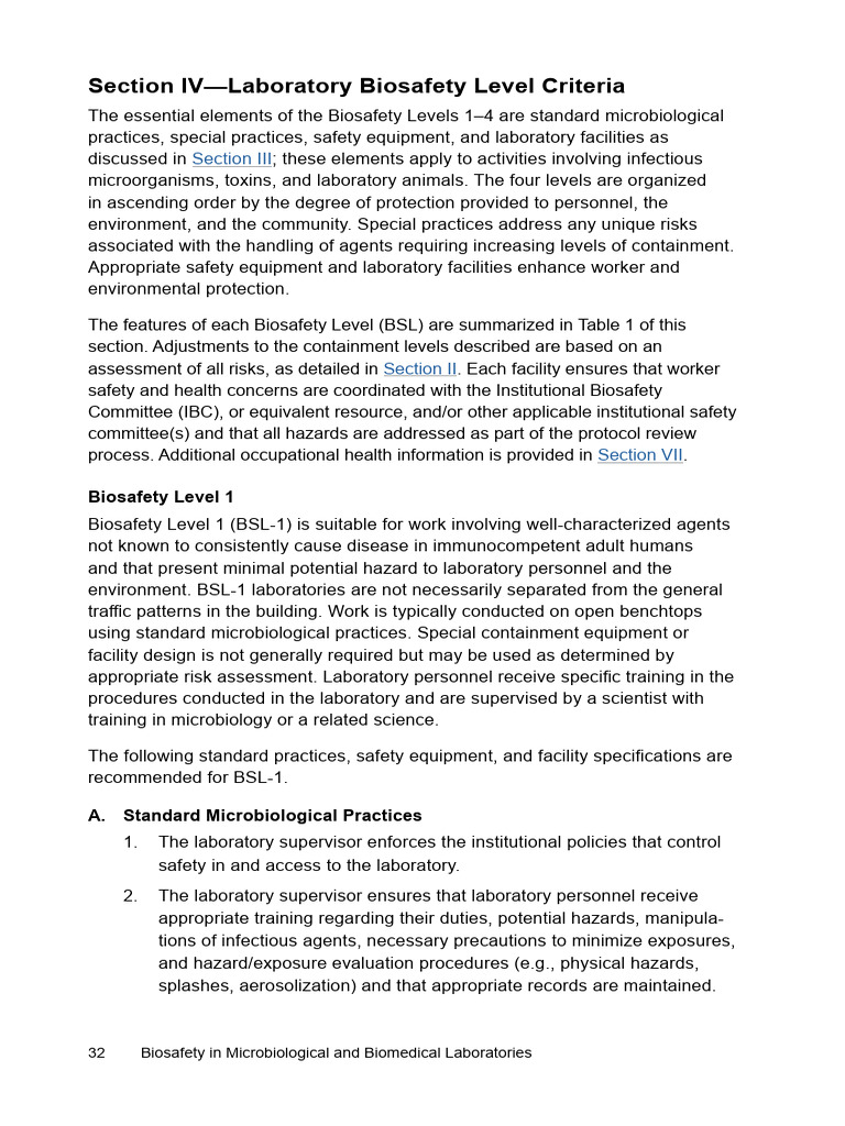 BSL 1 | PDF | Personal Protective Equipment | Laboratories