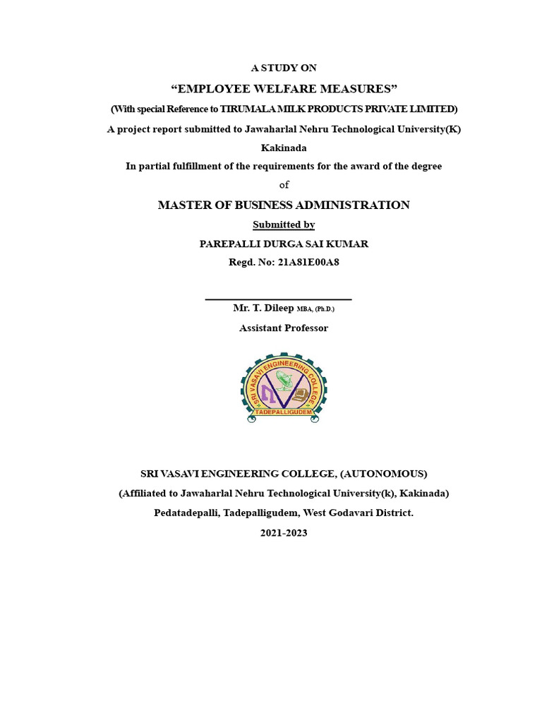 A8 Saikumar Final Project Full | PDF | Milk | Employment