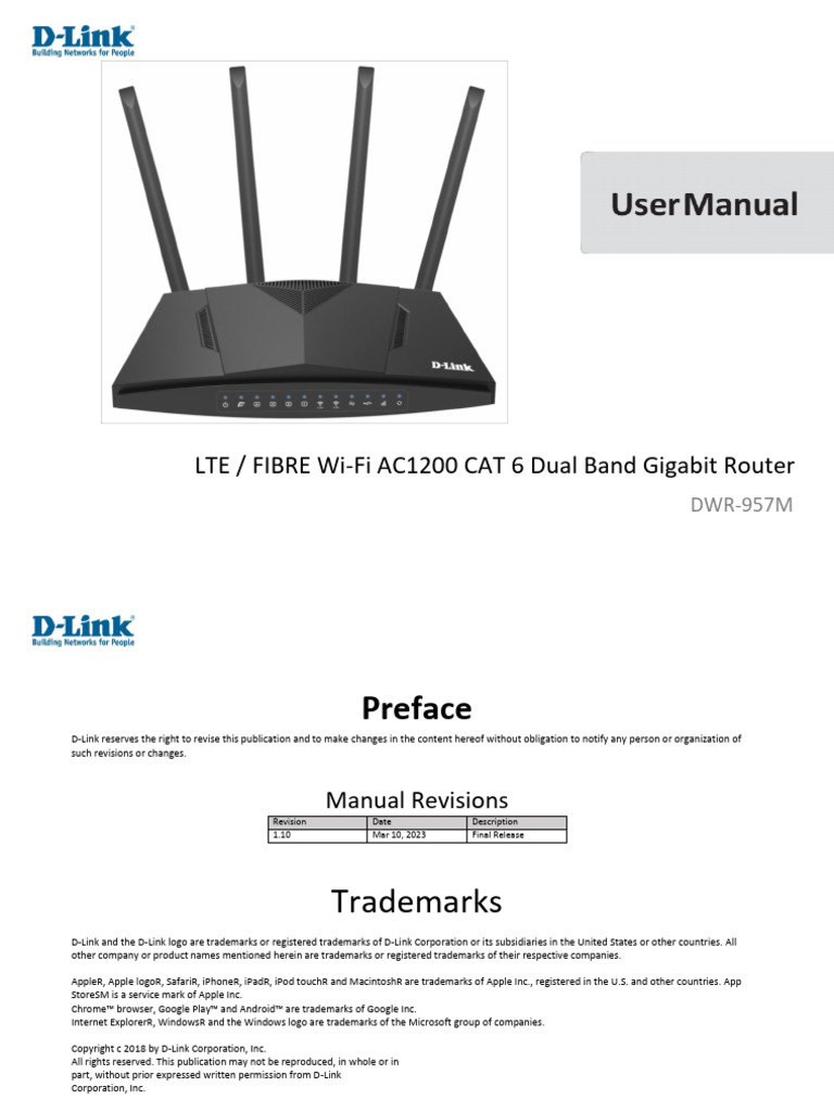 DWR-957M Manual | PDF | Ieee 802.11 | Ip Address