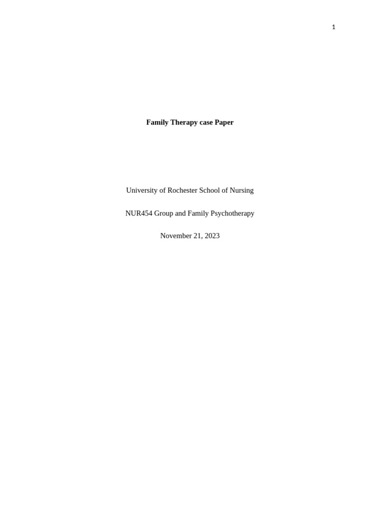 Tenenbaum Family Therapy Case Study | PDF | Communication | Family Therapy