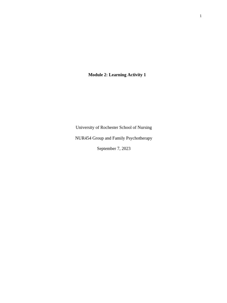 Learning Module 2 Activity | PDF | Psychotherapy | Psychological Trauma