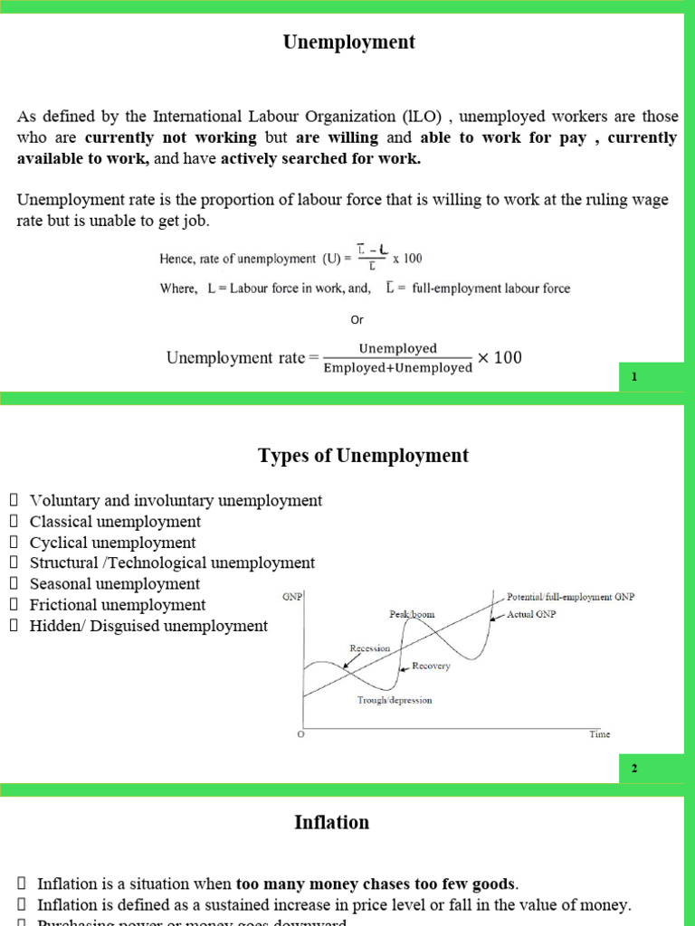 unemployment pptx | PDF | Unemployment | Money