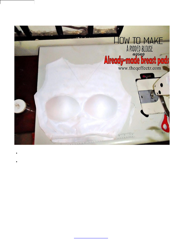 How To Make A Padded Blouse (Using Already Made Breast Pads) | PDF ...