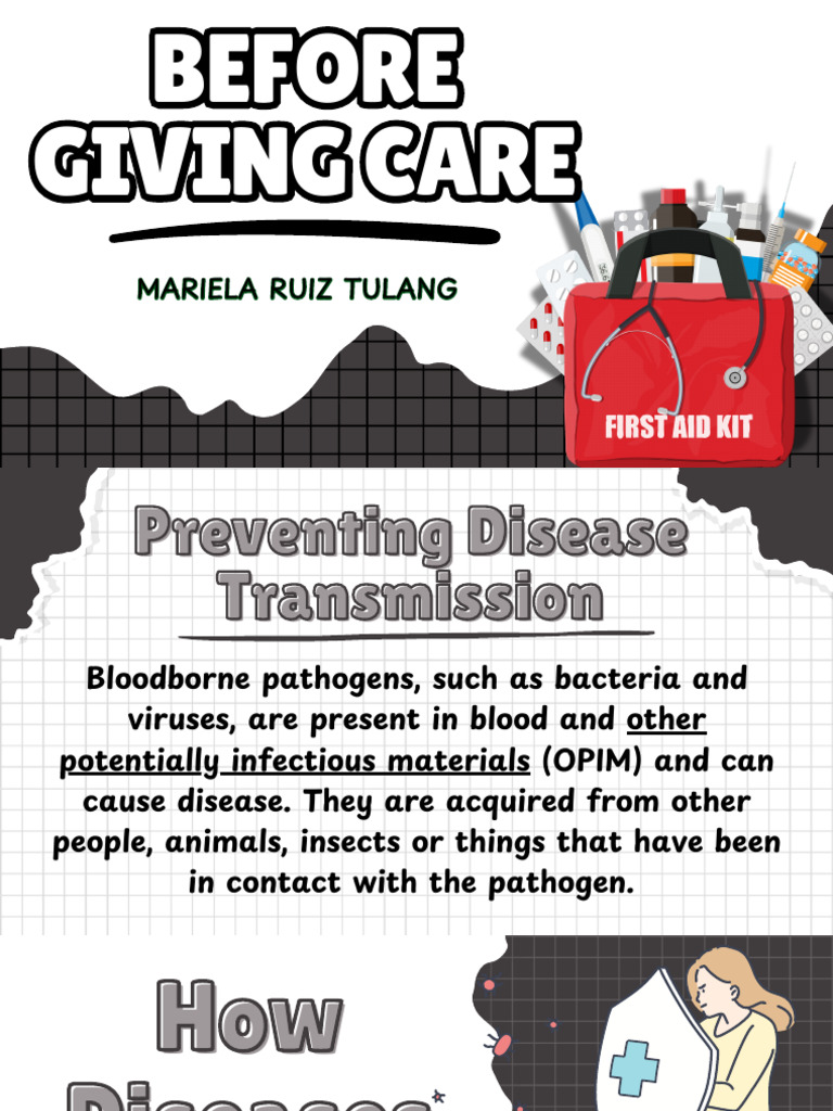 Before Giving Care | PDF | Infection | Hand Washing