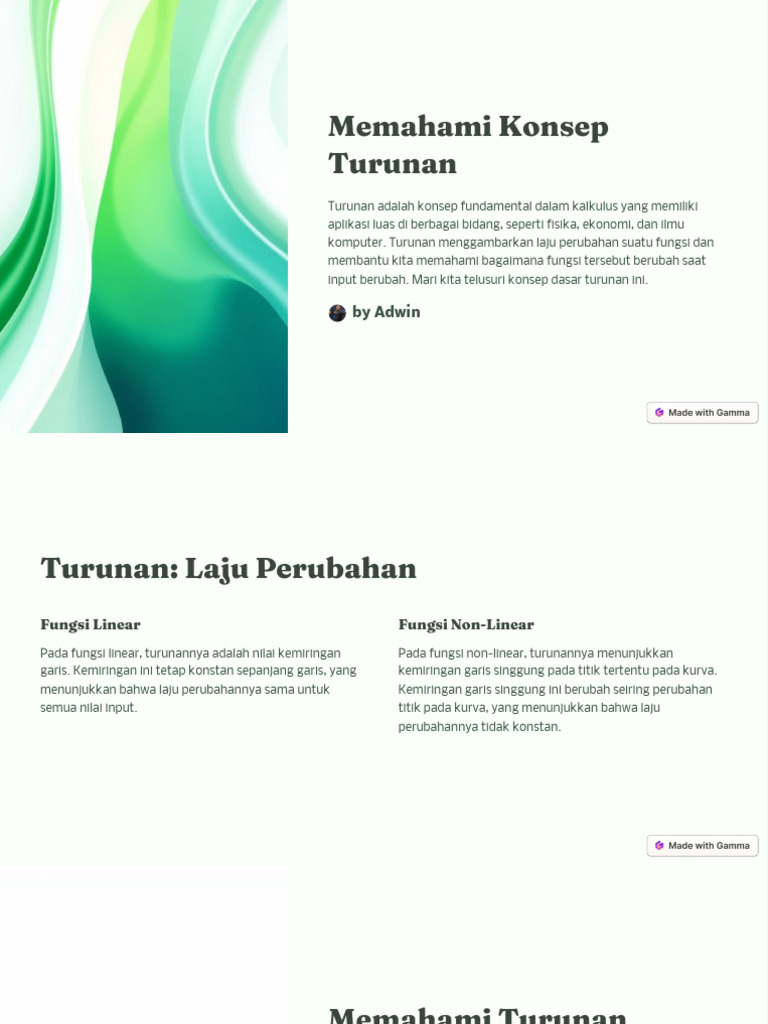 Memahami Konsep Turunan | PDF
