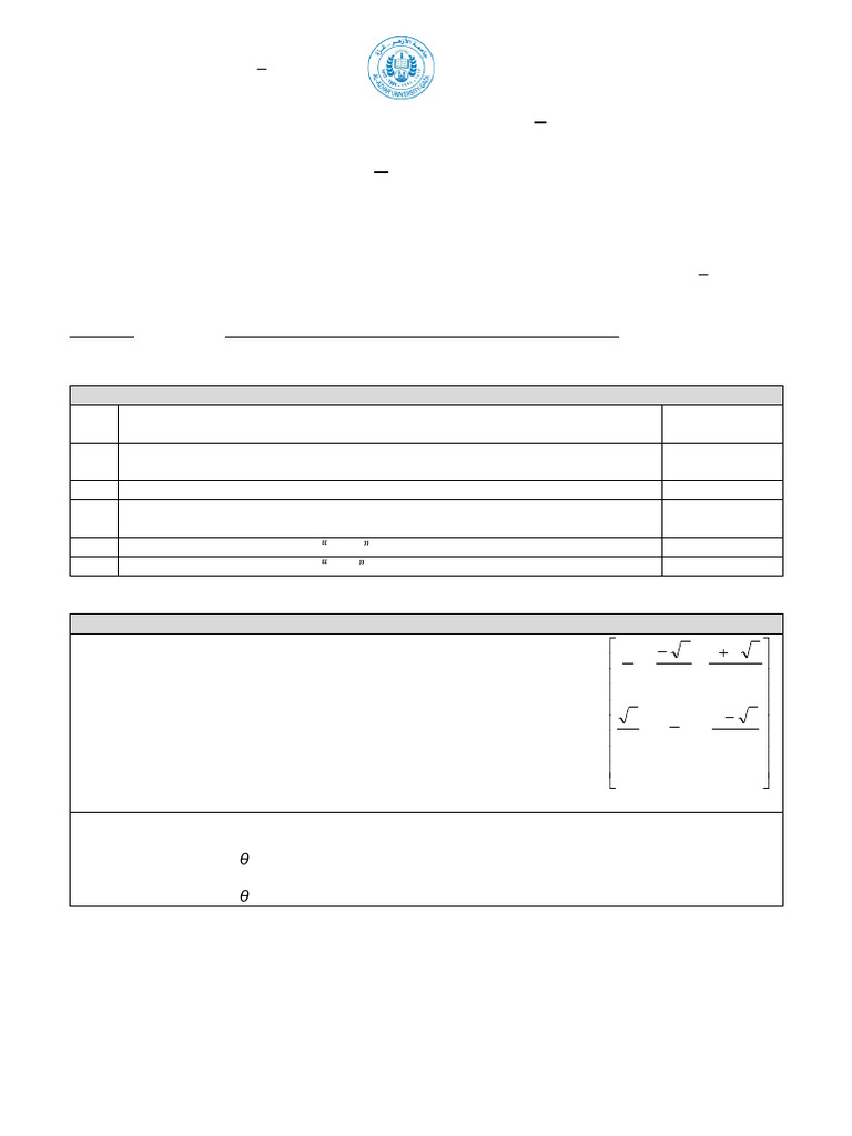 Robotics and Automation MidTerm Exam | PDF | Rotation | Space