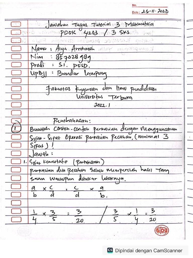 TUGAS TUTORIAL 3 MTK (Alya) | PDF
