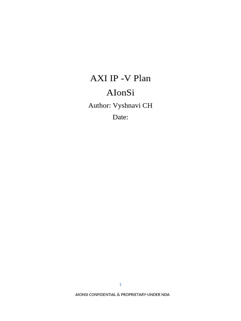 AXI - VPlan (Checker Not Completed) | PDF | Input/Output | System On A Chip