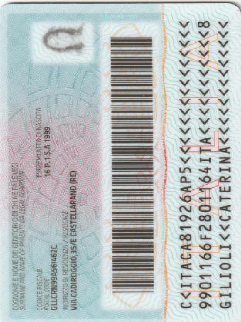 Carta-identita-Caterina | PDF