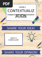 Contextualization, Localization and Indigenization in Curriculum | PDF