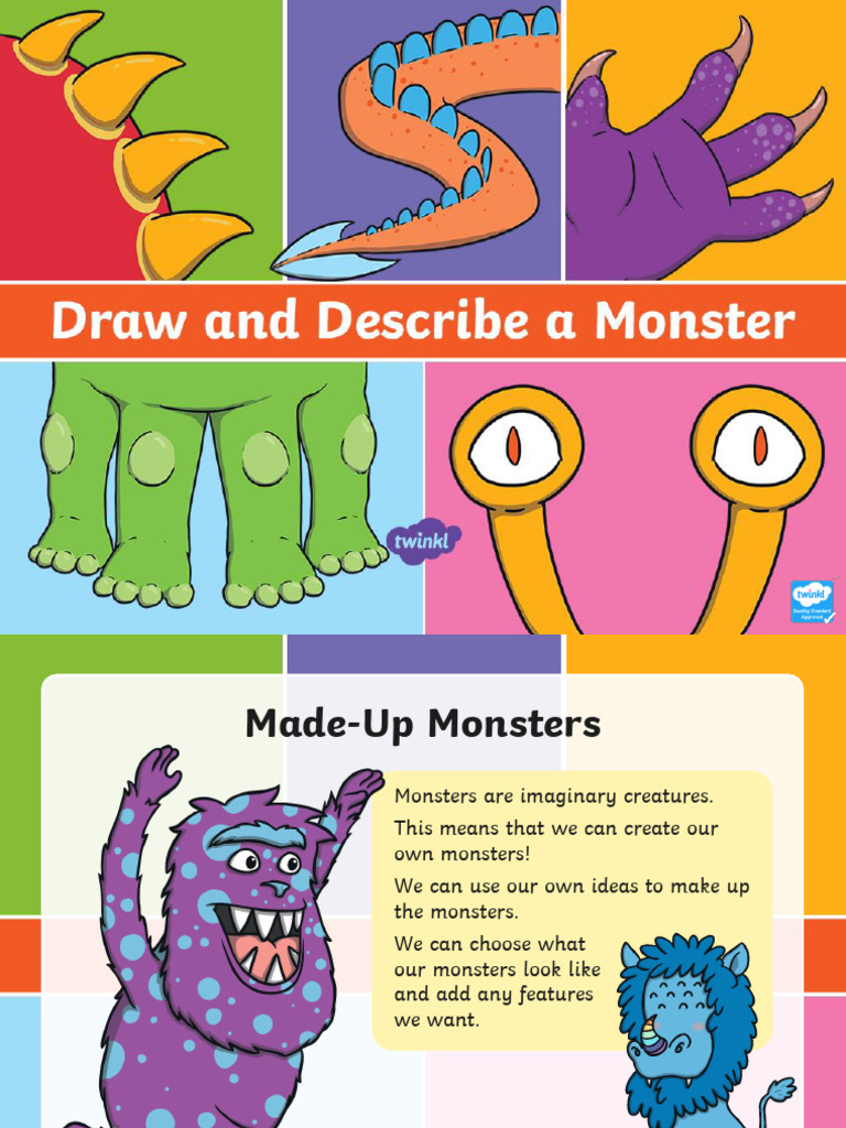 Draw and Describe A Monster Presentation | PDF