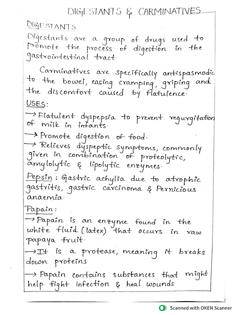 Digestants and Carminatives | PDF