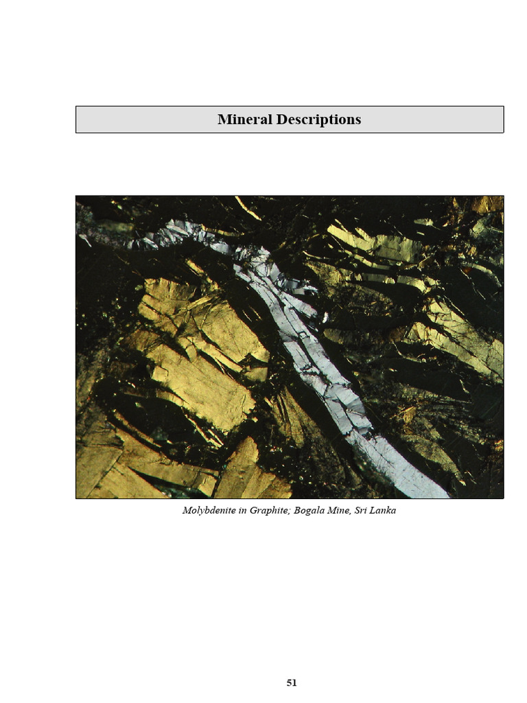 Mineral Descriptions - 2014 - The Ore Minerals Under The Microscope | PDF
