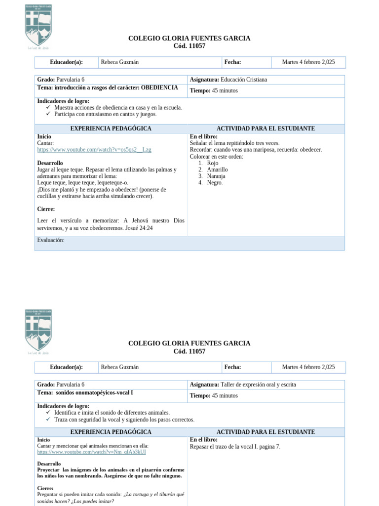 Actividades Educativas para Parvularia 6 | PDF | Caso de carta | Escritura