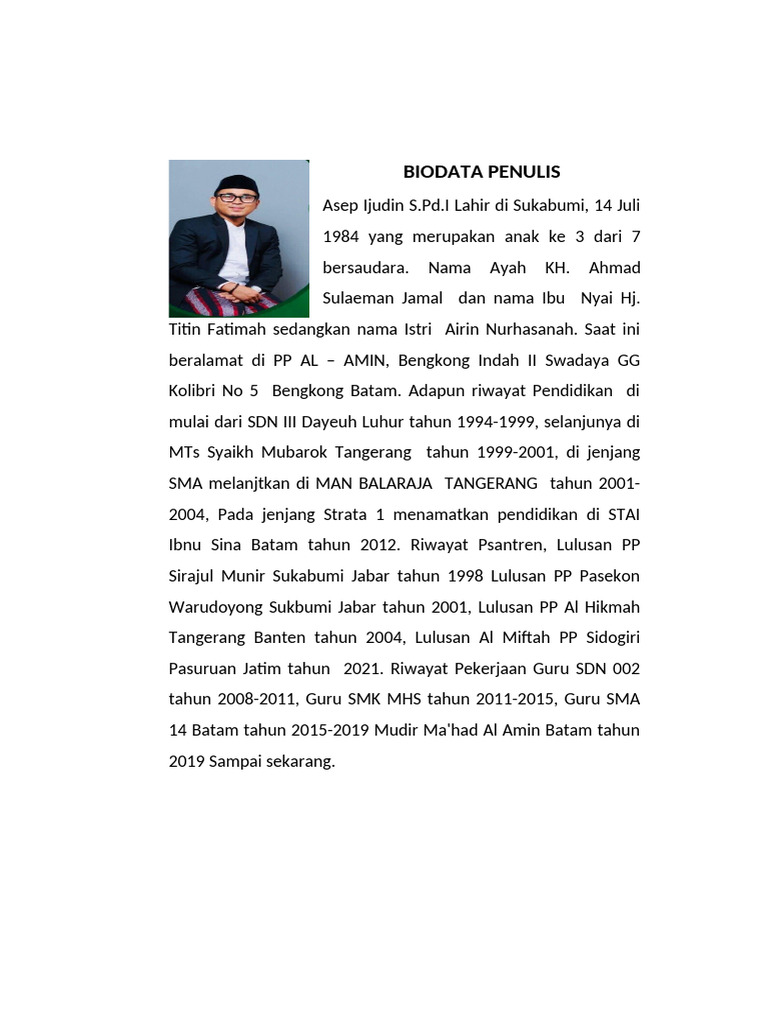 List Biodata Mahasiswa | PDF