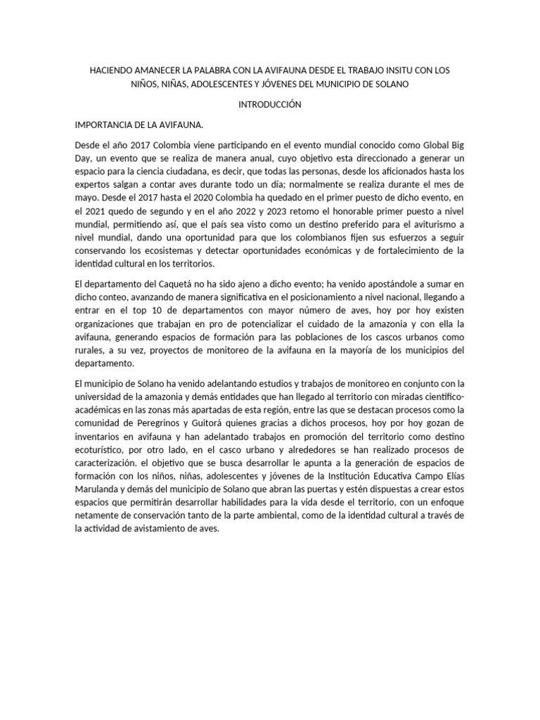 Proyecto Solano | PDF | Colombia