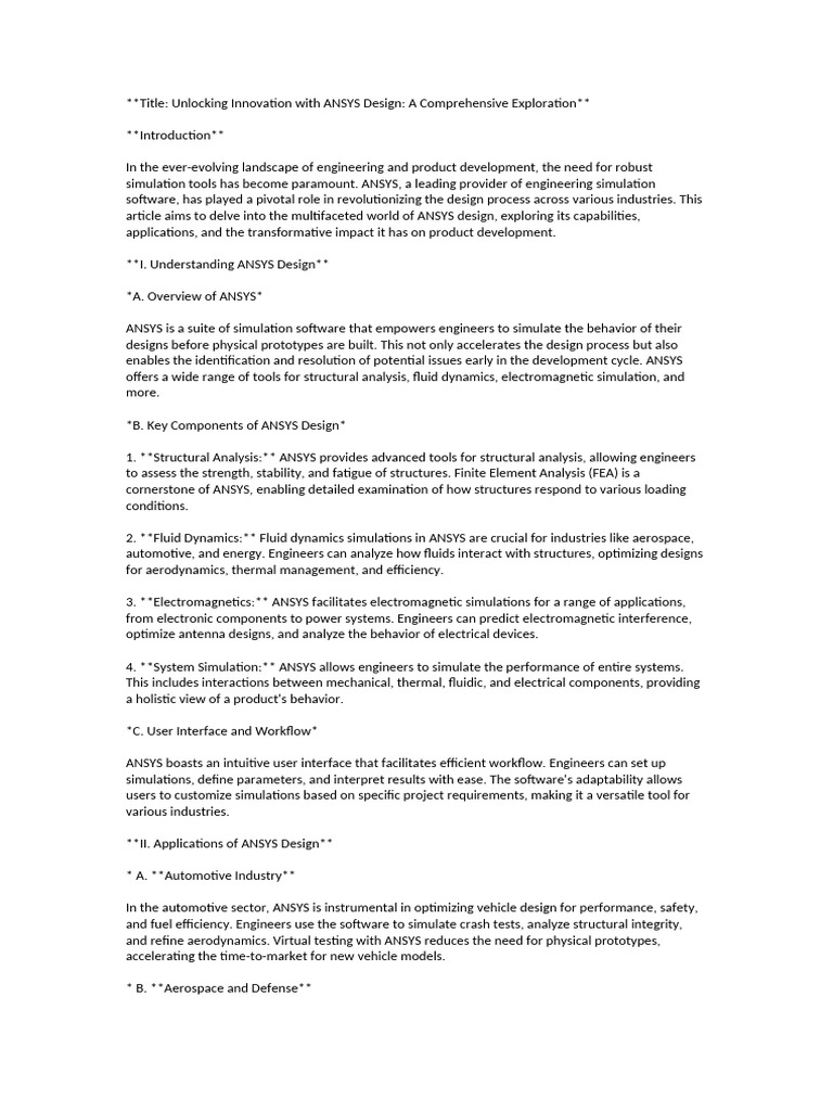 Ansys | PDF | Simulation | Reliability Engineering