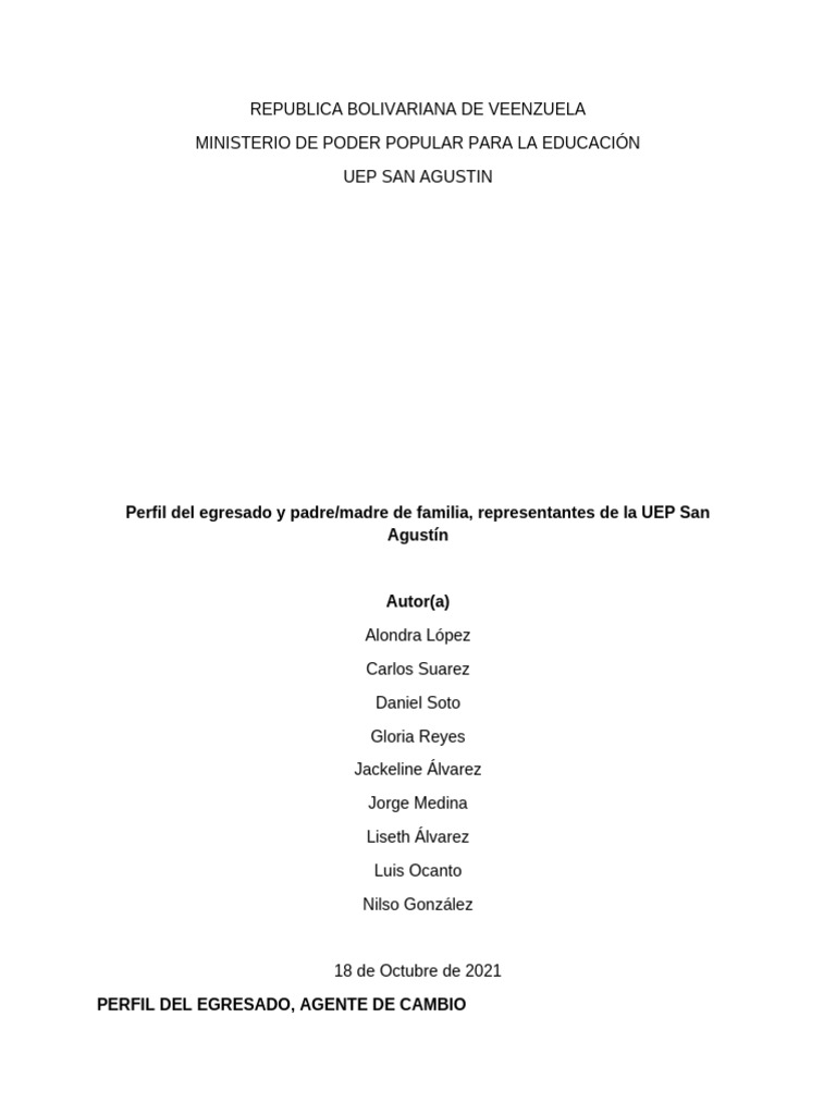 Perfil Del Egresado | PDF