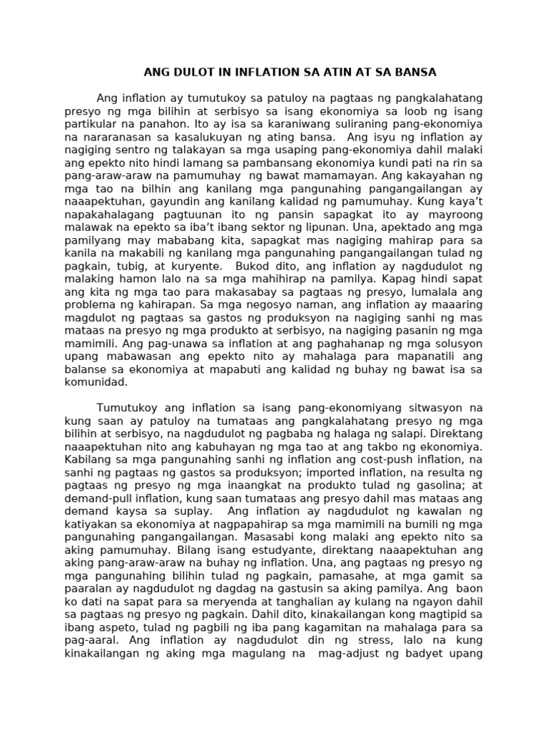 Ang inflation | PDF