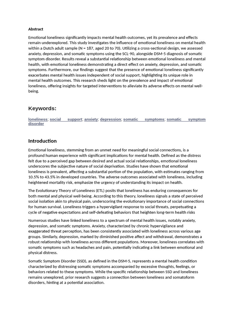 BRM Research Paper | PDF | Dependent And Independent Variables | Social Support