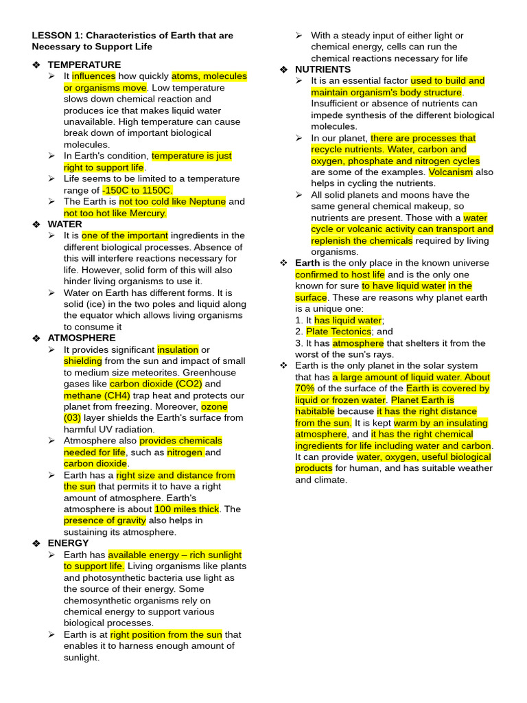 Reviewer in Earth Science G11 STEM | PDF | Rock (Geology) | Atmosphere