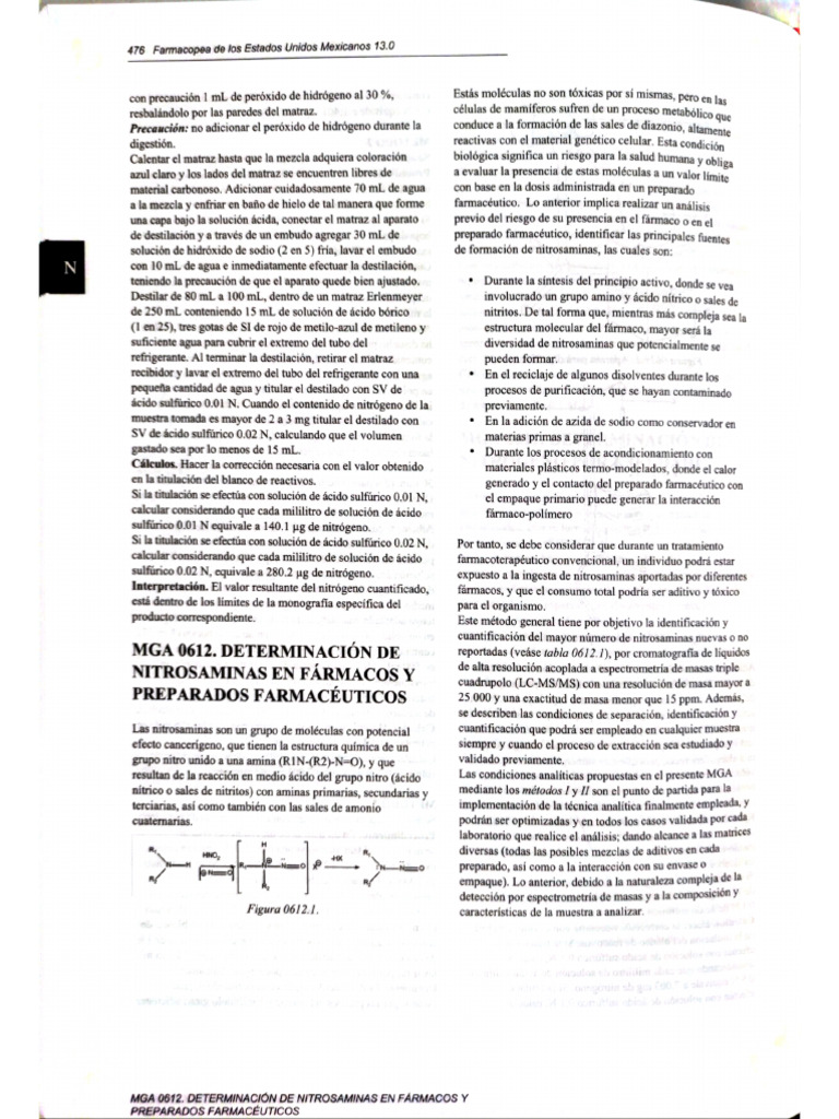 FEUM MGA Nitrosaminas | PDF