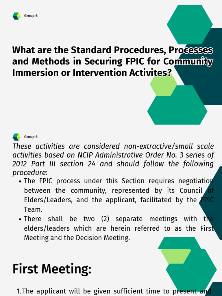 What Are The Standard Procedures Processes and Methods in Securing FPIC ...