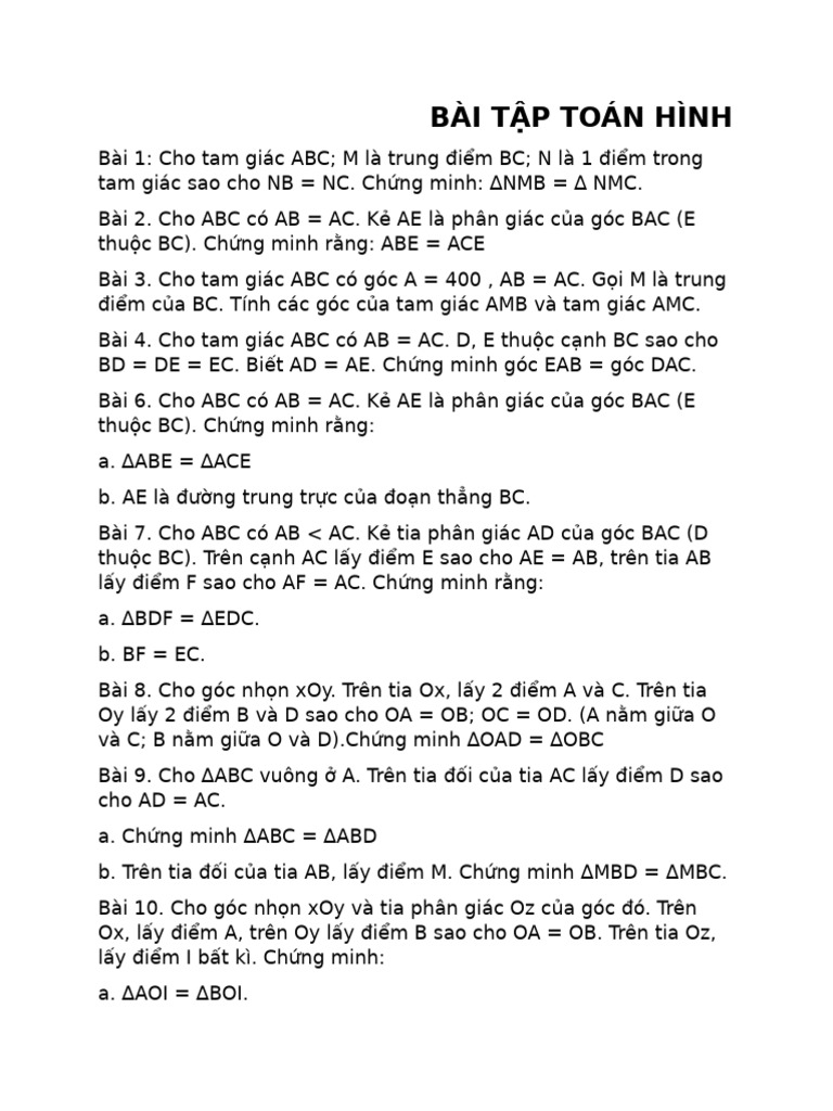 bài tập hình | PDF