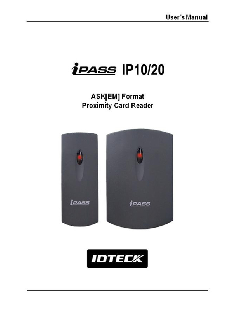 2. Đầu đọc RFID - ipass - ip10 | PDF | Radio | Electromagnetic Interference