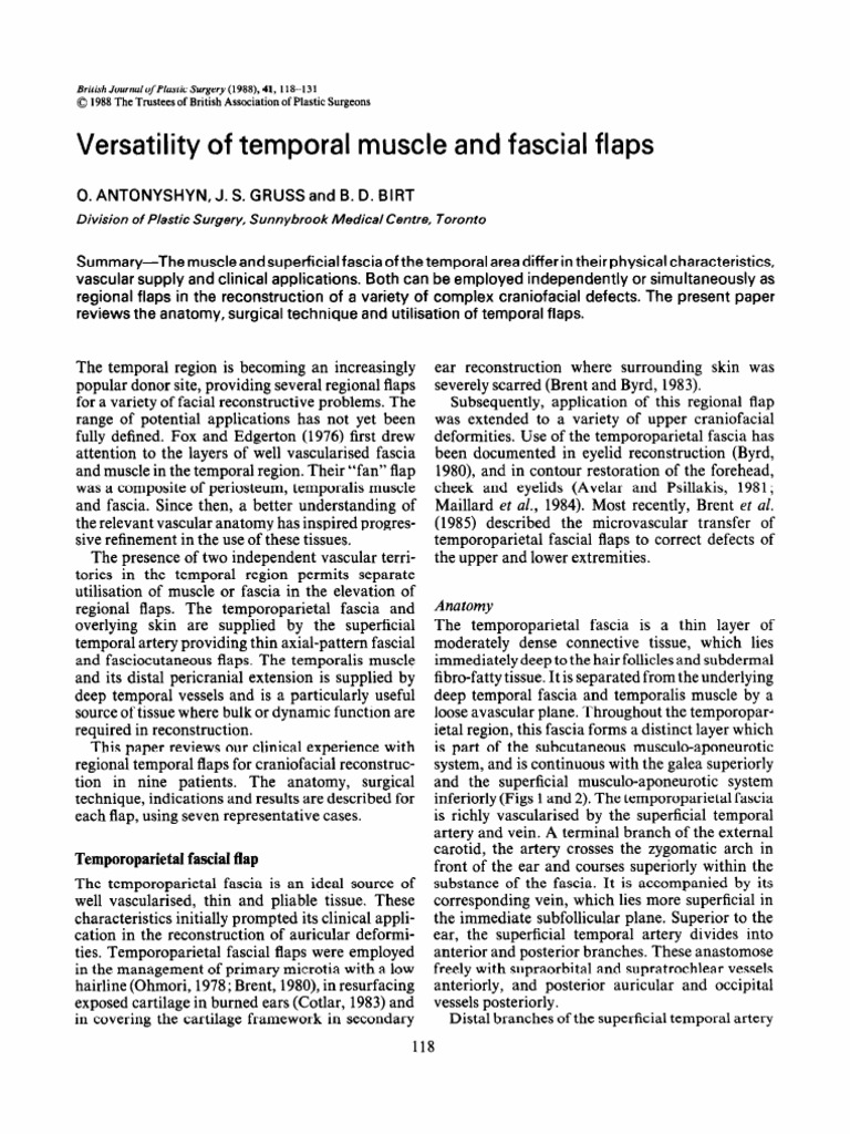 Versatility of Temporal Muscle and Fascial Flaps | PDF | Human Nose ...