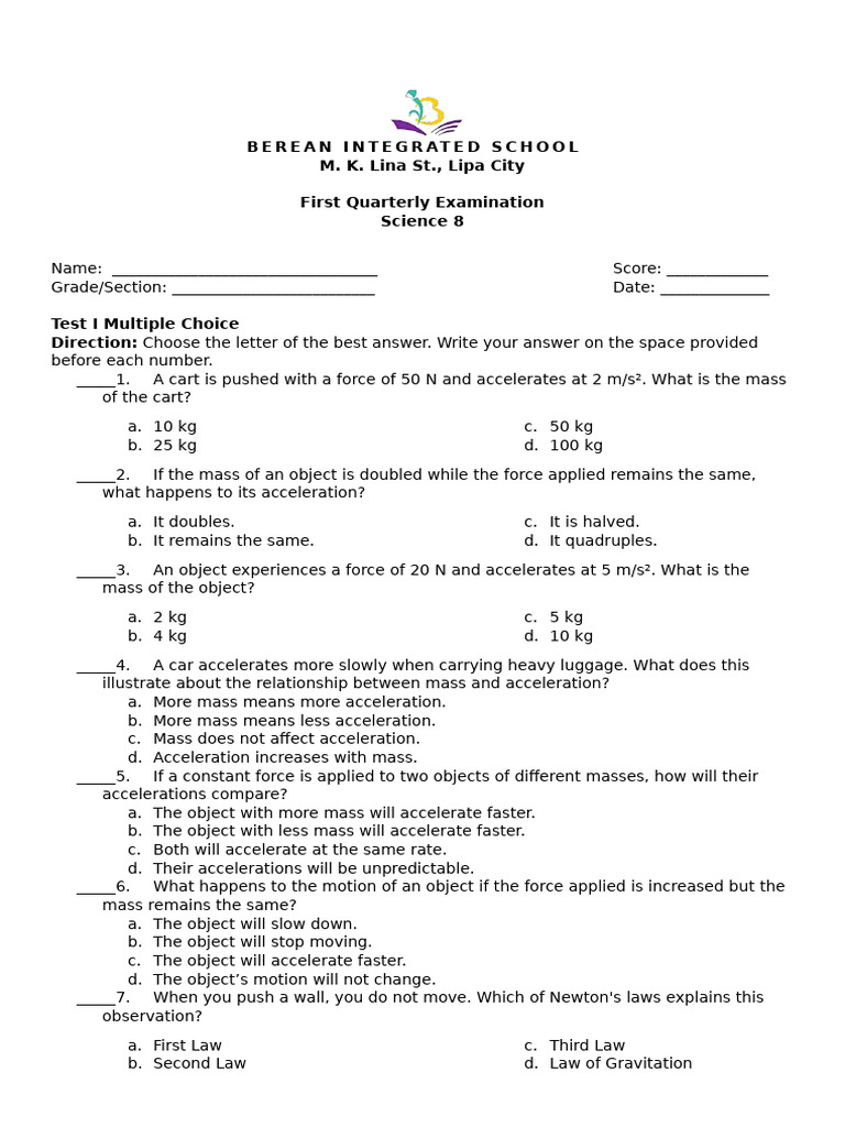 SCIENCE 8 | PDF | Force | Temperature