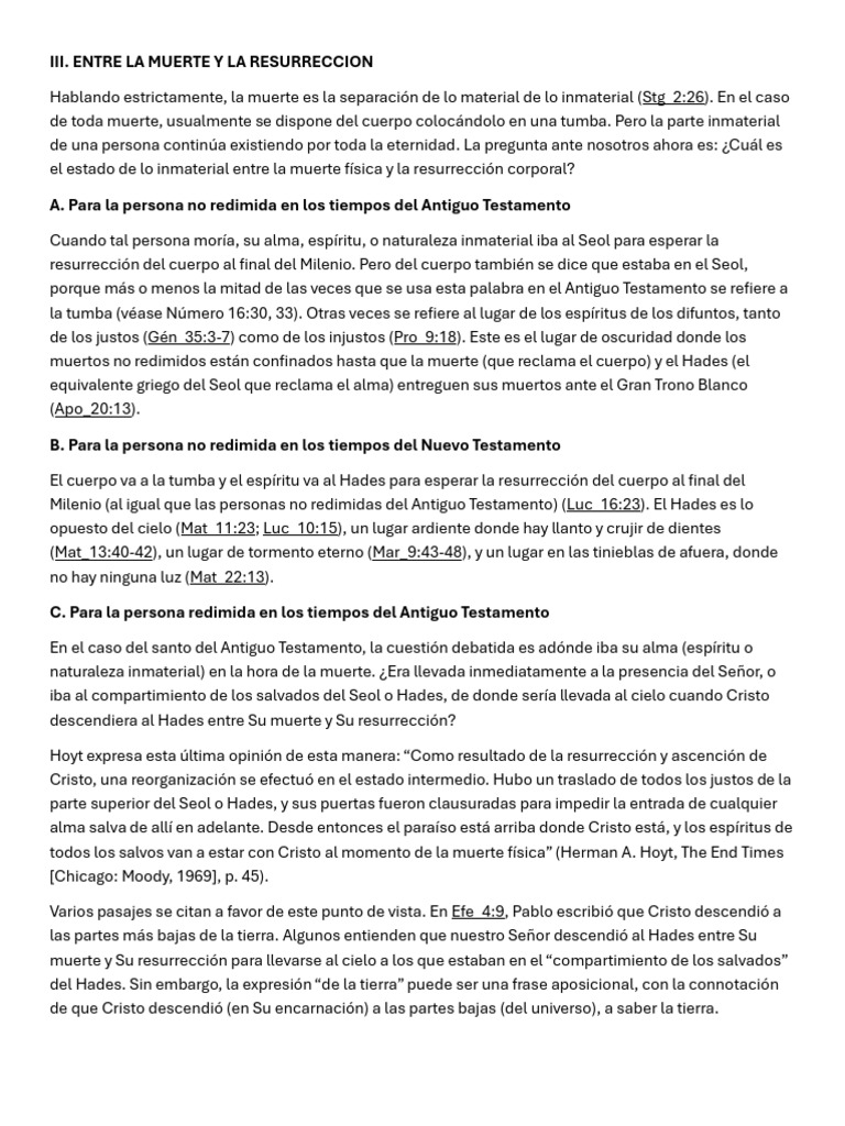 Estado intermedio: muerte y resurrección | PDF | Cristo (título) | Muerte