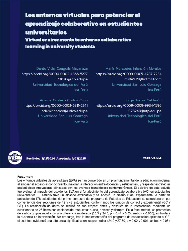 Los Entornos Virtuales para Potenciar El Aprendizaje | PDF | Tecnologia ...