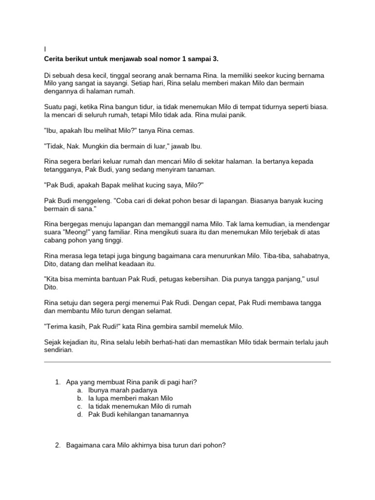 STS 2 BINDO KELAS 4 | PDF